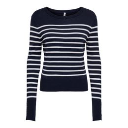 Only Carmakoma Pullover Damen Gr&ouml;&szlig;e 5XL/6XL navy / wei&szlig;