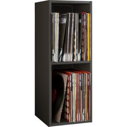 Media-Regal Vcm "Holz Schallplatten LP Stand Regal Platto 2fach", schwarz, B:34cm T:30cm, Regale