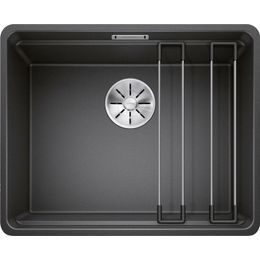 Granitsp&uuml;le Blanco "ETAGON 500-F", anthrazit, B:43cm H:21cm T:53cm, Verbundwerkstoff, K&uuml;chensp&uuml;len, inklusive 2 Gratis ETAGON-Schienen aus Edelstahl