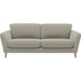 3-Sitzer Home Affaire "MARSEILLE 3er Sofa 206 cm, Cord, Flachgewebe, Struktur, Webstoff", beige, B:206cm H:88cm T:90cm, Webstoff (100% Polyester);Struktur fein (58% Polyester, 22% Polypropylen);Filzoptik (100% Polyester), Sofas, Massivholzbeine Eiche, Landhausstil, Wellenunterfederung