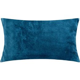 Dekokissen Pad "Smooth", denim blau, unifarben, B:15cm H:2cm L:50cm &Oslash;:15cm, Polyester, Dekokissen_Sitzkissen_Kissenh&uuml;llen, Perfekte Farbabstimmung