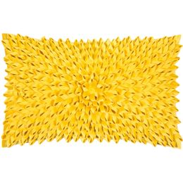 Dekokissen Pad "Sentiment", gelb, unifarben, B:30cm L:50cm, Polyester, Dekokissen_Sitzkissen_Kissenh&uuml;llen, 3D