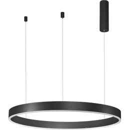 NOVA LUCE LED-H&auml;ngeleuchte "MOTIF", schwarz, 1, &Oslash; 80cm, 1 Stk., Leuchten, dimmbar, h&ouml;henverstellbar, Lichtfarbe verstellbar, Fernbedienung