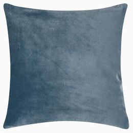 Dekokissen Pad "Smooth", dusty blau, unifarben, B:40cm H:2cm L:40cm, Polyester, Dekokissen_Sitzkissen_Kissenh&uuml;llen, Perfekte Farbabstimmung