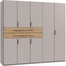 Dreht&uuml;renschrank wimex "Digit Kleiderschrank wahlweise mit oder ohne Spiegel", kaschmir, absetzung und griffe artisan eiche nachbildung, B:225cm H:208cm T:58cm, Holzwerkstoff, Schr&auml;nke, Dreht&uuml;renschrank, erh&auml;ltlich in den Breiten 225cm oder 270cm (mit 8 oder 10 T&uuml;ren)