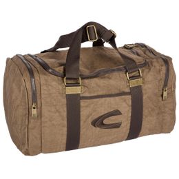 Weekender Camel Active "Journey", Damen, Gr. B/H/T: 46cm x 24cm x 18cm, natur, Nylon, aufgeraut, bestickt, clean, unifarben, Taschen Weekender, Unisex Reisetasche mit vielen Funktionen und Logostickerei