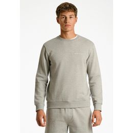 Sweatshirt Junk De Luxe "Sweatshirt Relaxed Fit", Herren, Gr. L, grau (grau mel), Obermaterial: 100% Baumwolle, unifarben, l&auml;ssig geschnitten, Sweatshirts Sweatshirt