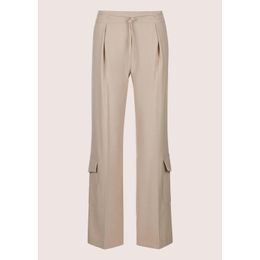 Madeleine Mode Cargohose MADELEINE "Hose Cargo-Hose zum Schl&uuml;pfen", Damen, Gr. 38, N-Gr, beige (berber), Obermaterial: 63% Polyester PES. 32% Viskose CV. 5% Elasthan EL., Hosen Cargohose