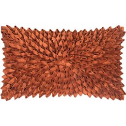 Dekokissen Pad "Sentiment", cognac, unifarben, B:30cm L:50cm, Polyester, Dekokissen_Sitzkissen_Kissenh&uuml;llen, 3D