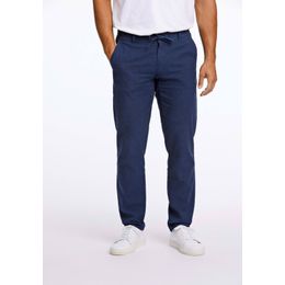 Leinenhose LINDBERGH "Leinenhose Tapered Fit", Herren, Gr. L, dk blau, Obermaterial: 55% Leinen, 45% Baumwolle, gerade, unten schmal, Hosen