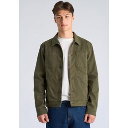 Hemdjacke LINDBERGH "Hemdjacke Relaxed Fit", Herren, Gr. XL, army, Obermaterial: 98% Baumwolle, 2% Elasthan, l&auml;ssig geschnitten, Jacken