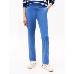 Chinohose Tommy Hilfiger "DENTON ESSENTIAL", Herren, Gr. 34, L&auml;nge 34, blau (angora blau), Twill, Obermaterial: 97% Baumwolle, 3% Elasthan, straight fit normal, Hosen Chinohose, Gerades Bein, Schlichte Optik