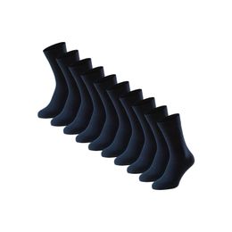 Kurzsocken Schiesser "Socken Bluebird 10P 10er Pack", Herren, Gr. 39-42, blau, Obermaterial: 77% Baumwolle CO. 22% Polyamid PA. 1% Elasthan EL., Socken