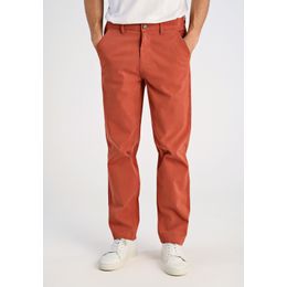 Chinos LINDBERGH "Chino Relaxed Loose Fit", Herren, Gr. 33, L&auml;nge 30, clay, Obermaterial: 98% Baumwolle, 2% Elasthan, unifarben, relaxed fit, Hosen