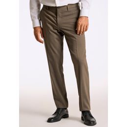 Anzughose LINDBERGH "Anzughose Modern Fit", Herren, Gr. 24, beige (dk sand mel), Obermaterial: 54% Polyester, 44% Wolle, 2% Elasthan. Futter: 95% Polyester, 5% Elasthan, meliert, normal, Hosen Anzughose