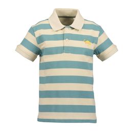 Poloshirt Blue Seven, Jungen, Gr. 122, kiesel, Single Jersey, Obermaterial: 100% Baumwolle, geringelt, gestreift, Basic normal, Rundhals, Rippb&uuml;ndchen, Shirts