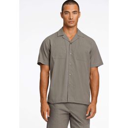 Kurzarmshirt LINDBERGH "Freizeithemd Regular Fit", Herren, Gr. 3XL, lt army, Obermaterial: 99% Baumwolle, 1% Elasthan, unifarben, normal, Shirts