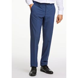 Anzughose LINDBERGH "Anzughose Modern Fit", Herren, Gr. 52, blau (mid navy), Obermaterial: 58% Wolle, 38% Polyamid, 4% Elasthan, normal, Hosen Anzughose