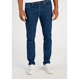 5-Pocket-Jeans LINDBERGH "Jeans Tapered Fit", Herren, Gr. 34, L&auml;nge 32, easy blau, Obermaterial: 98% Baumwolle, 2% Elasthan, unifarben, gerade, unten schmal, Jeans 5-Pocket-Jeans