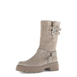 Bikerboots Gabor "Biker Boot", Damen, Gr. 37,5, beige, Schuhe Bikerboots