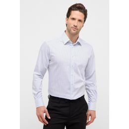 Langarmhemd Eterna "MODERN FIT", Herren, Gr. 43, Normalgr&ouml;&szlig;en, blau, Hemden, NON IRON (b&uuml;gelfrei)
