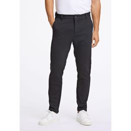 Stoffhose LINDBERGH "Stoffhose Slim Fit", Herren, Gr. L, schwarz, Obermaterial: 75% Polyester, 22% Viskose, 3% Elasthan; Futter: 65% Polyester, 35% Baumwolle, slim fit, Hosen Stoffhose