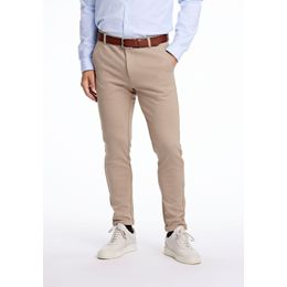 Stoffhose LINDBERGH "Stoffhose Slim Fit", Herren, Gr. M, beige (sand mix), Obermaterial: 75% Polyester, 22% Viskose, 3% Elasthan; Futter: 65% Polyester, 35% Baumwolle, slim fit, Hosen Stoffhose