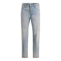 Jack & Jones Loose-fit-Jeans JACK & JONES "JJICHRIS JJORIGINAL SBD 921 SN", Herren, Gr. 33, L&auml;nge 32, blau denim1, Denim/Jeans, Obermaterial: 100% Baumwolle, leichte Abriebeffekte, loose fit lang, Jeans, Baumwolle