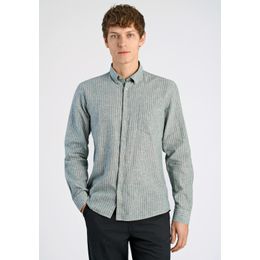 Leinenhemd LINDBERGH "Leinenhemd Relaxed Fit", Herren, Gr. XL, Normalgr&ouml;&szlig;en, gr&uuml;n (faded gr&uuml;n), Obermaterial: 55% Leinen, 45% Baumwolle, Hemden