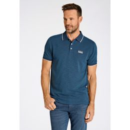 Poloshirt Bison "Poloshirt Comfort Fit", Herren, Gr. XXL, blau (deep navy), Obermaterial: 66% Modal, 34% Polyester, l&auml;ssig geschnitten, Shirts