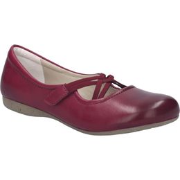 Ballerina Josef Seibel "Fiona 39, berry", Damen, Gr. 36, rot (berry), Obermaterial: 100% Rindsleder Leather cow., Schuhe Ballerina