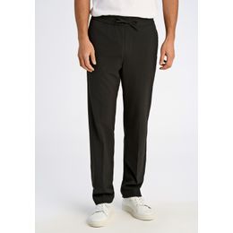 Stoffhose LINDBERGH "Freizeithose Relaxed Fit", Herren, Gr. XS, schwarz, Obermaterial: 65% Polyester, 31% Viskose, 4% Elasthan, meliert, relaxed fit, Hosen Stoffhose