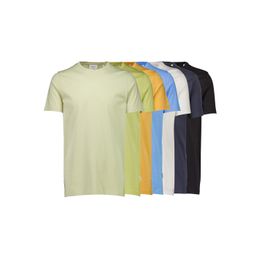 T-Shirt LINDBERGH "T-Shirt Relaxed Fit", Herren, Gr. L, multi 226, Obermaterial: 100% Baumwolle, unifarben, l&auml;ssig geschnitten, Rundhals, Shirts T-Shirt