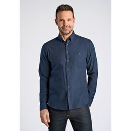 JACK'S INN 54 Flanellhemd JACK&rsquo;S "Freizeithemd Regular Fit", Herren, Gr. L, Normalgr&ouml;&szlig;en, blau (dk navy mel), Obermaterial: 100% Baumwolle, Hemden