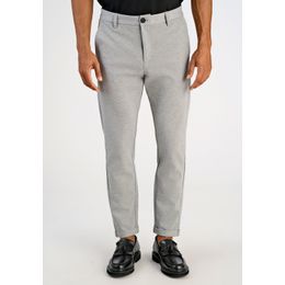 Stoffhose LINDBERGH "Stoffhose Slim Fit", Herren, Gr. XL, lt grau mix, Obermaterial: 75% Polyester, 22% Viskose, 3% Elasthan; Futter: 65% Polyester, 35% Baumwolle, unifarben, slim fit, Hosen Stoffhose