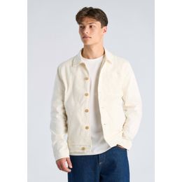 Hemdjacke LINDBERGH "Hemdjacke Relaxed Fit", Herren, Gr. XXL, cream wei&szlig;, Obermaterial: 98% Baumwolle, 2% Elasthan, unifarben, l&auml;ssig geschnitten, Jacken