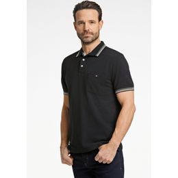 Poloshirt Bison "Poloshirt Comfort Fit", Herren, Gr. 3XL, schwarz, Obermaterial: 50% Baumwolle, 50% Polyester, l&auml;ssig geschnitten, Rundhals, Shirts