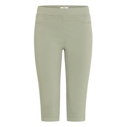 Caprihose oxmo "Caprihose OXKeana", Damen, Gr. L, N-Gr, gr&uuml;n (seagrass), Obermaterial: 75% Viskose CV. 21% Nylon NY. 4% Elasthan EL., Hosen Caprihose
