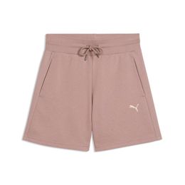 Trainingsshorts Puma "CLASS HIGH-WAIST SHORTS 5" TR", Damen, Gr. M, N-Gr, sandstone, Sweatware, Obermaterial: 68% Baumwolle, 32% Polyester, unifarben, regular fit kurz, Hosen, sportlicher Stil, f&uuml;r Sportmode-Anl&auml;sse, mit Eingrifftaschen