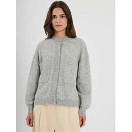 Strickpullover NORR "NORR Sweater Halli", Damen, Gr. 36, light grau melange, Obermaterial: 32% Alpaka, 32% Wolle, 30% Nylon, 6% Elasthan, Pullover Strickpullover