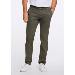 Chinos LINDBERGH "Chino Tapered Fit", Herren, Gr. 30, L&auml;nge 32, gr&uuml;n (army), Obermaterial: 97% Baumwolle, 3% Elasthan, gerade, unten schmal, Hosen