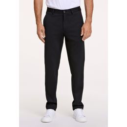 Stoffhose LINDBERGH "Stoffhose Slim Fit", Herren, Gr. L, schwarz, Obermaterial: 75% Polyester, 22% Viskose, 3% Elasthan; Futter: 100% Polyester, slim fit, Hosen Stoffhose