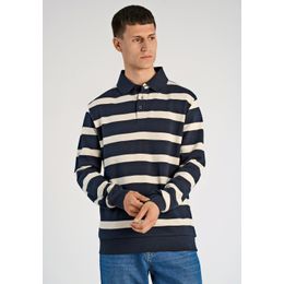 Sweatshirt LINDBERGH "Sweatshirt Relaxed Fit", Herren, Gr. L, navy, Obermaterial: 85% Baumwolle, 15% Polyester, l&auml;ssig geschnitten, Sweatshirts Sweatshirt