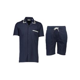 Flanellhemd LINDBERGH "Freizeithemd Regular Fit", Herren, Gr. L, Normalgr&ouml;&szlig;en, navy, Obermaterial: 100% Baumwolle, Hemden