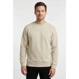 Sweatshirt Fruit of the Loom, Herren, Gr. XXL (60/62), beige (natur), angeraute Sweatware, Obermaterial: 80% Baumwolle, 20% Polyester, unifarben, schmal h&uuml;ftlang, Rundhals, Rippb&uuml;ndchen, Sweatshirts Sweatshirt, im unifarbenen Design