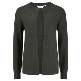 Strickjacke oxmo "Strickjacke OXKalotta", Herren, Gr. XL, grau (schwarz shadow), Obermaterial: 50% Viskose CV. 27% Nylon NY. 23% Polyester PES., Strickjacken Strickjacke