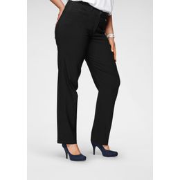 Stretch-Hose KjBRAND "Babsie Bengaline: Bequemer Oberschenkel", Damen, Gr. 48, N-Gr, blau (marine), Web, Obermaterial: 80% Viskose, 17% Polyamid, 3% Elasthan, unifarben, Basic, bequem lang, Hosen, aus Stretch-Material