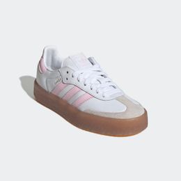 Sneaker adidas originals "SAMBAE KIDS", M&auml;dchen, Gr. 36, cloud wei&szlig;, clear pink, gold metallic, Baumwolle, Synthetik, Schuhe Sneaker, f&uuml;r Jugendliche