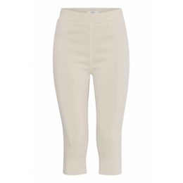 Caprihose oxmo "Caprihose OXKeana", Damen, Gr. S, N-Gr, beige (cement), Obermaterial: 75% Viskose CV. 21% Nylon NY. 4% Elasthan EL., Hosen Caprihose