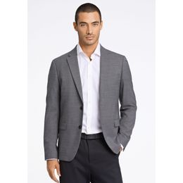 Anzugsakko LINDBERGH "Blazer Slim Fit", Herren, Gr. 44, grau (dk grau mel), Obermaterial: 52% Wolle, 45% Polyester, 2% Elasthan, 1% sonstige Fasern; Futter: 95% Polyester, 5% Elasthan, Sakkos